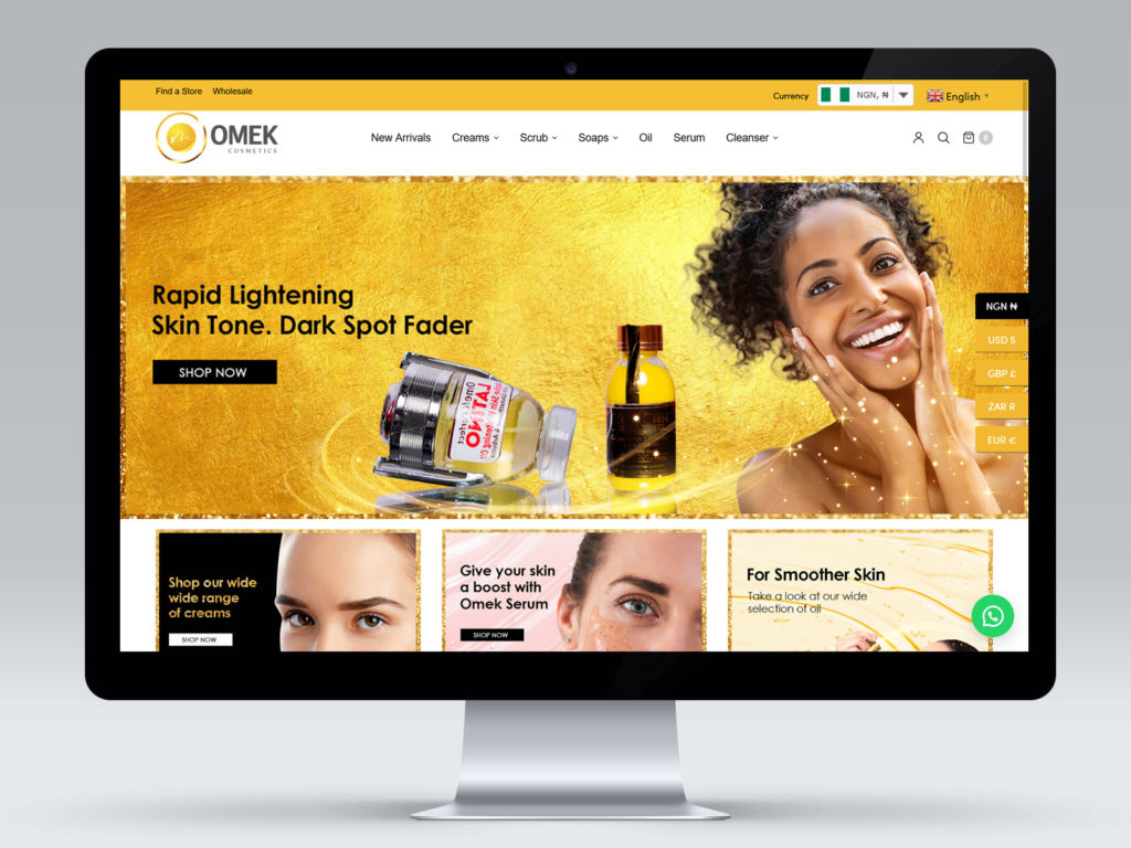 Omek Cosmetics | Timest Web | Website Design Company in Nigeria ...